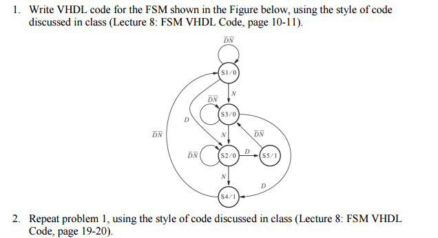 Solved For Problem #1 use Moore 1 and for Problem 2 use | Chegg.com