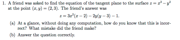 Solved A friend was asked to find the equation of the | Chegg.com