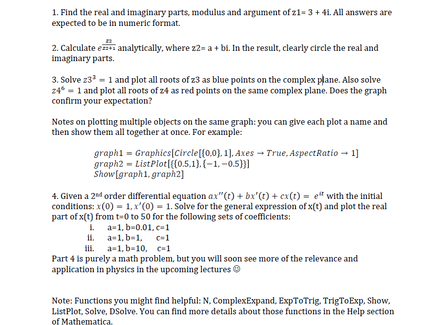 Solved Please answer it as a mathmatica/matlab code Please | Chegg.com
