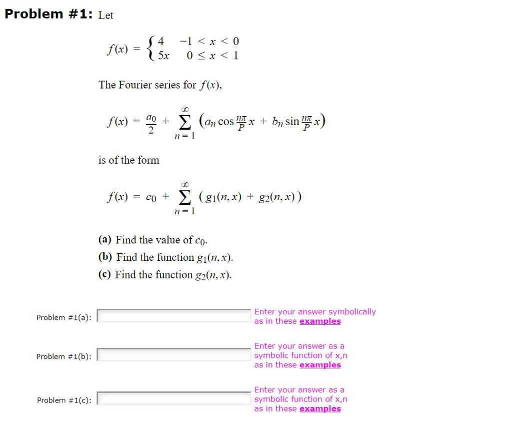 Solved Let f(x) = {4 -1