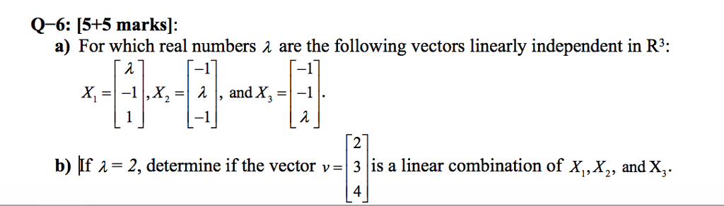 Solved a) For which real numbers lambda are the following | Chegg.com Solved a) For which real numbers lambda are the following | Chegg.com