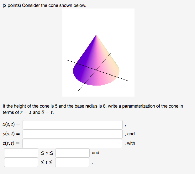 Solved Consider the cone shown below. If the height of the | Chegg.com