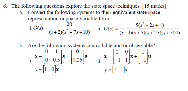 Solved c. Given the following open-loop plant.G(s) = 20/(s + | Chegg.com