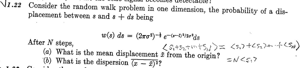 Solved Consider the random walk problem in one dimension, | Chegg.com