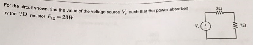 Solved For the curcuit shown, find the value of the voltage | Chegg.com