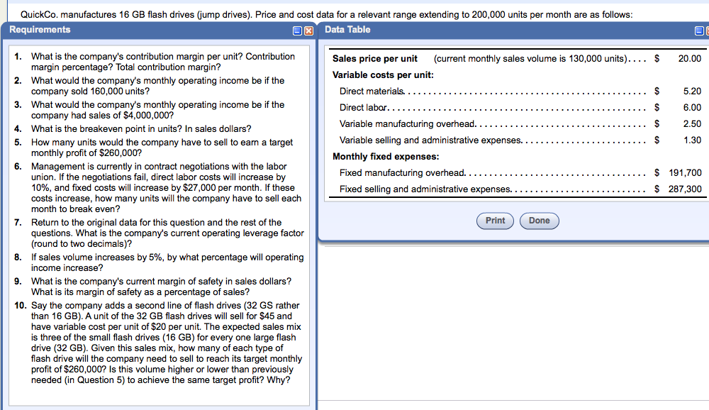 QuickCo. manufactures 16 GB flash drives (jump | Chegg.com