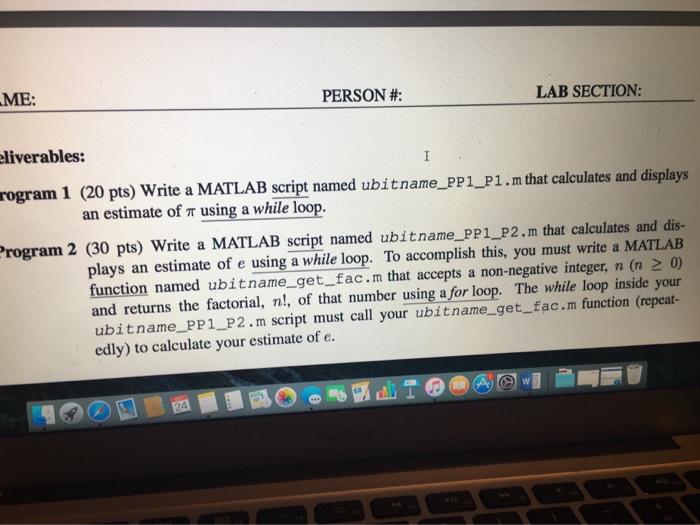 Solved Write a MATLAB script named ubitname_PP1_P1. m that | Chegg.com