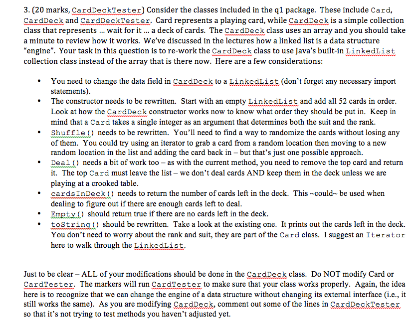 Solved Consider the classes included in the q1 package. | Chegg.com