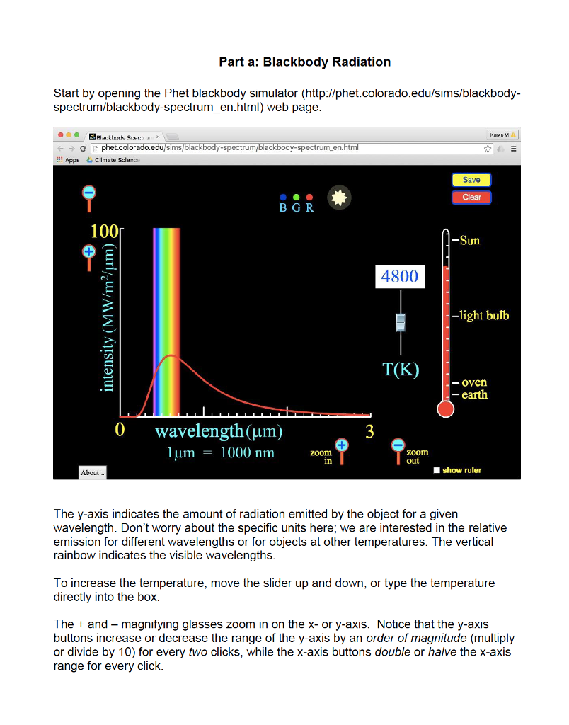 Solved Lab Exercise 2: Blackbody Radiation and Radiative | Chegg.com