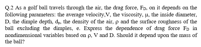 Solved As a golf ball travels through the air, the drag | Chegg.com