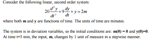 Solved Consider the following linear, second order system: | Chegg.com