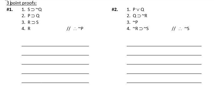 Solved Symbolic Logic, Please show all work- Use the | Chegg.com