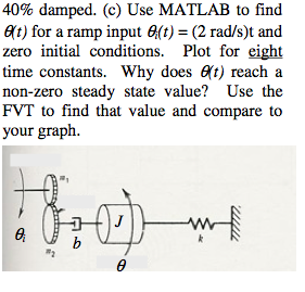 Problem 2: Consider an inertia J driven through a set | Chegg.com