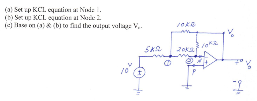 Solved (a) Set up KCL equation at Node 1. (b) Set up KCL | Chegg.com