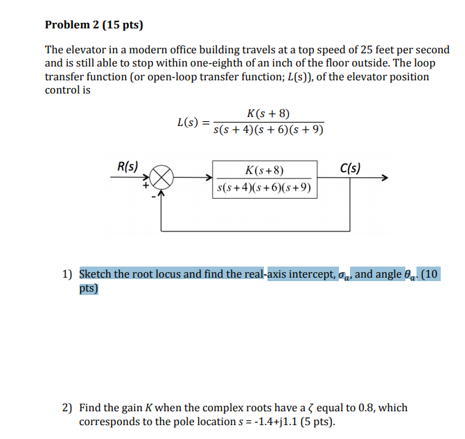 Solved Problem 2 (15 pts) The elevator in a modern office | Chegg.com