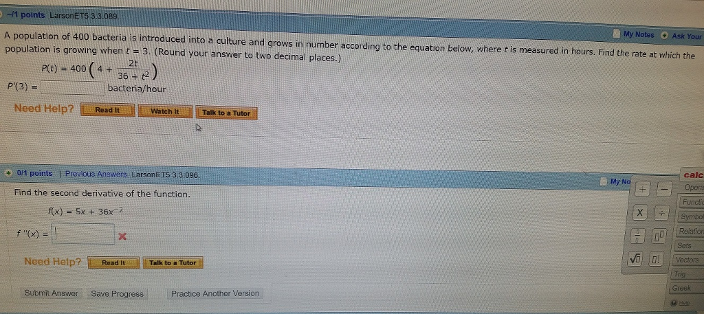 Solved A population of 400 bacteria is introduced into a | Chegg.com