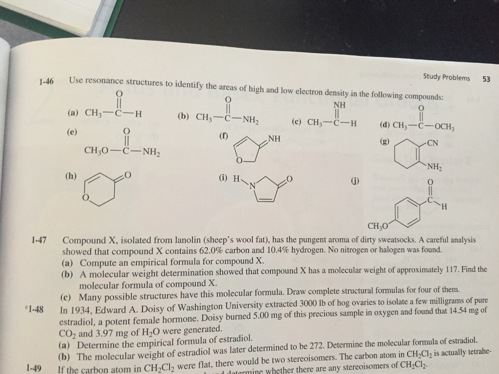 Solved Use resonance structures to identify the areas of | Chegg.com