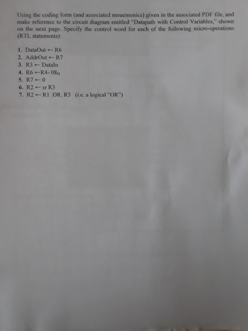 Solved using the coding form (and associated mnemonics) | Chegg.com