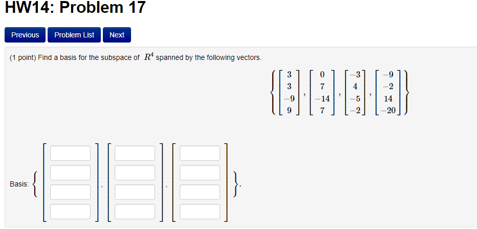 Solved HW14: Problem 17 Previous Problem List Next 1 point) | Chegg.com