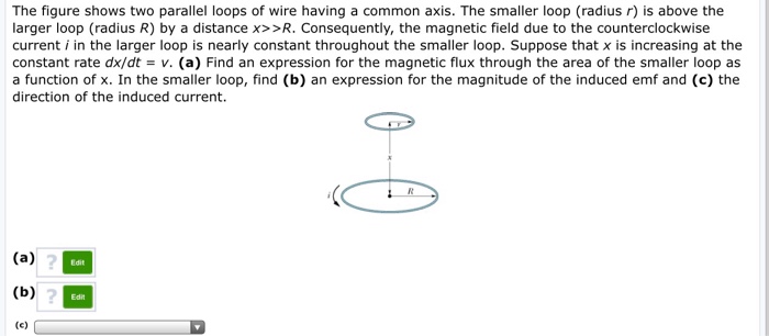 Solved The figure shows two parallel loops of wire having a | Chegg.com