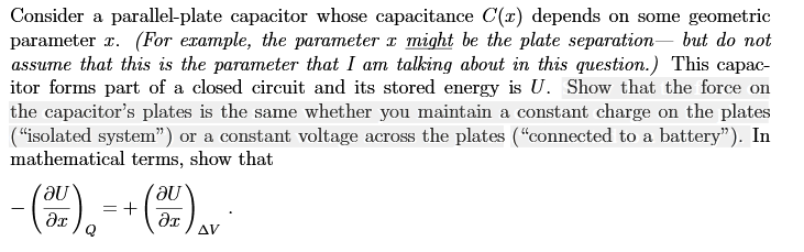 Solved Consider a parallel-plate capacitor whose capacitance | Chegg.com