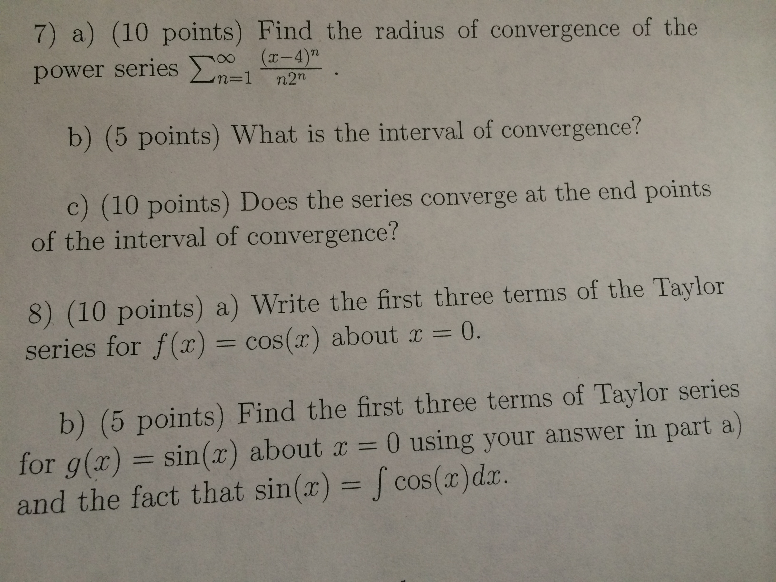 Solved Find the radius of convergence of the power series | Chegg.com