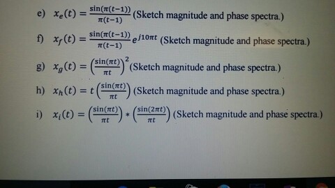 Solved u) sketch magnitude and phase spectra of Xm(a). | Chegg.com