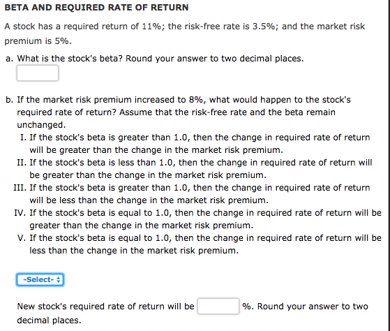 Solved EXPECTED RETURN A stock's returns have the following | Chegg.com