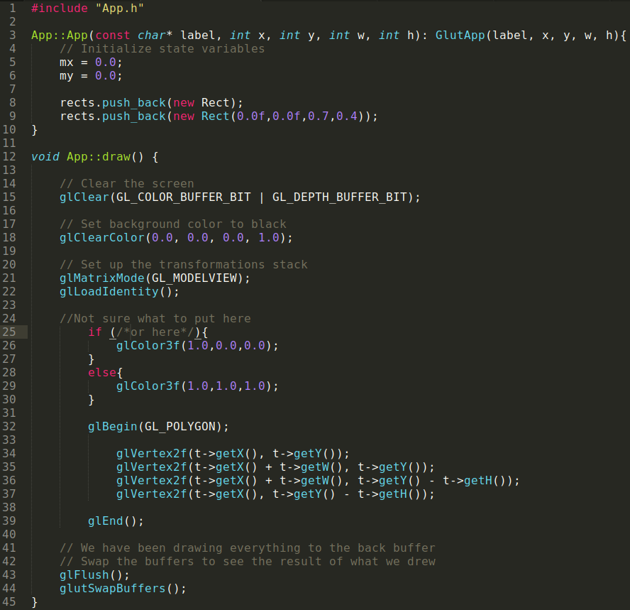 Solved Supposed To Create Two Overlapping Rectangles And