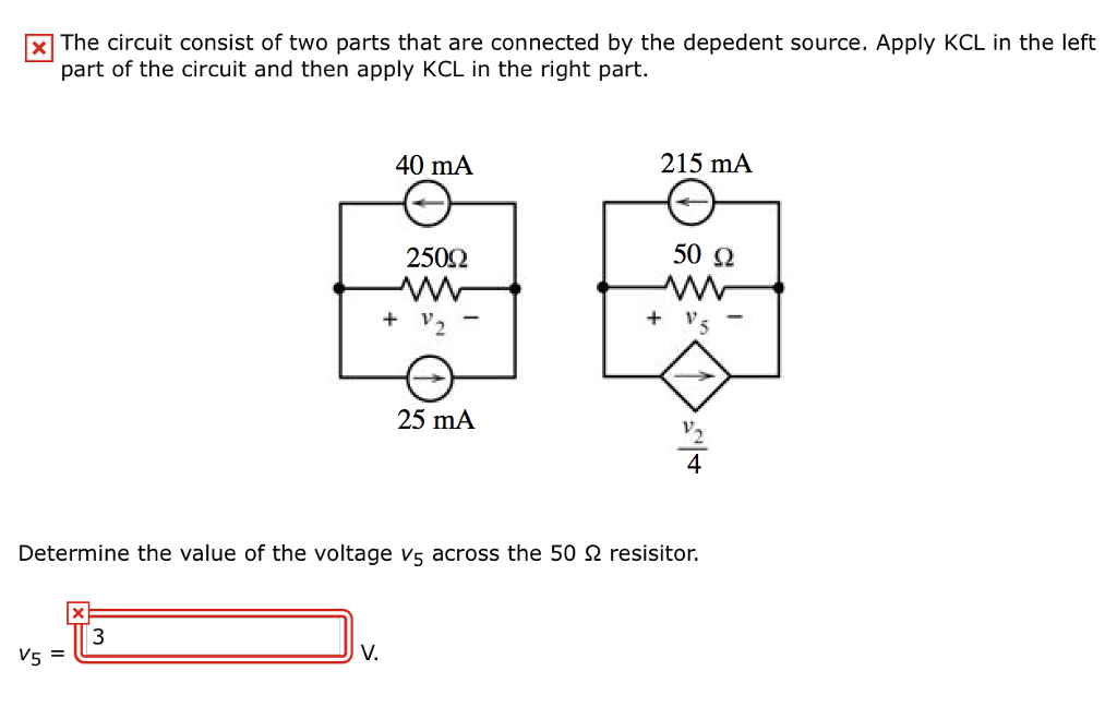 Solved The circuit consist of two parts that are connected | Chegg.com