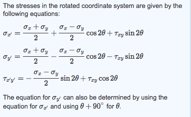 Solved General Equations of Plane-Stress Transformation | Chegg.com