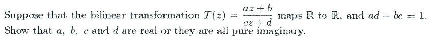 Solved Suppose that the bilinear transformation T(z) = Show | Chegg.com