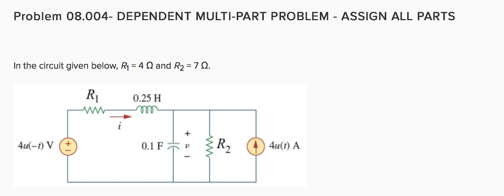 Solved In the circuit given below, R_1 = 4 Ohm and R_2 = 7 | Chegg.com
