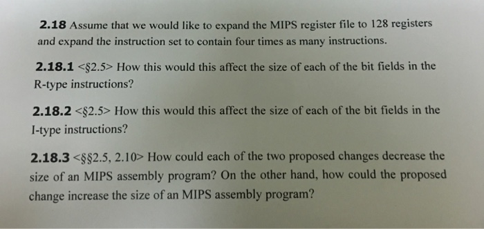 Solved Assume that we would like to expand the MIPS register | Chegg.com