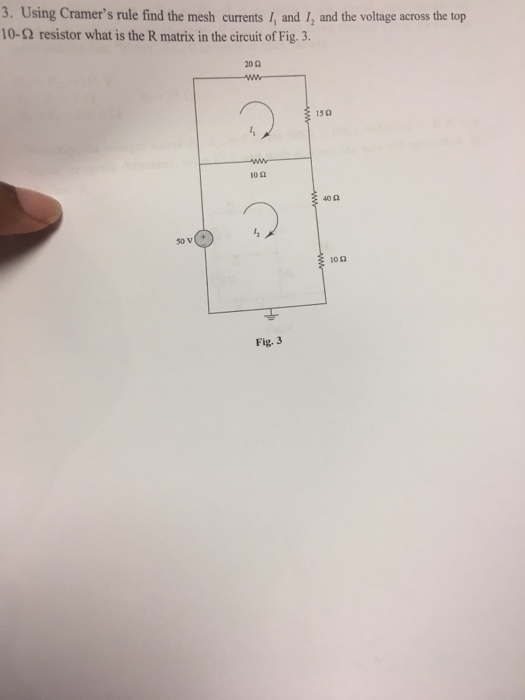 Solved Using Cramer's rule find the mesh currents I_1, and | Chegg.com