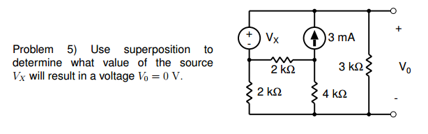 Solved Use superposition to determine what value of the | Chegg.com