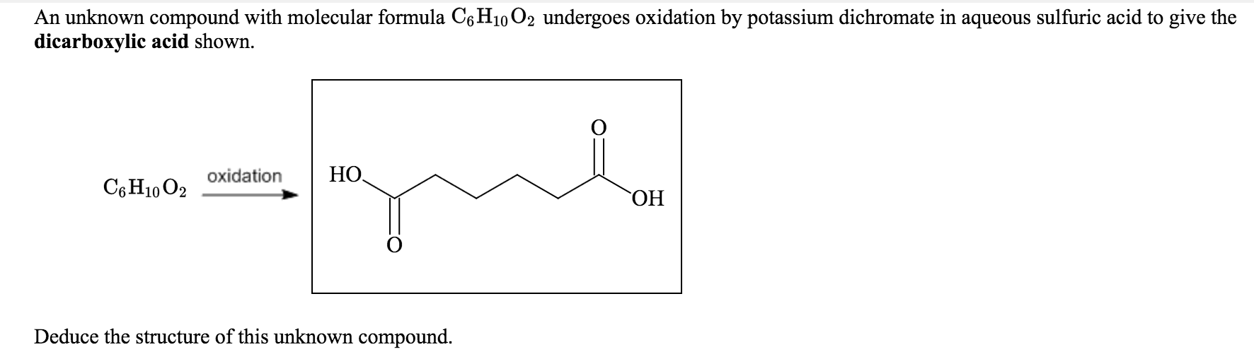 Solved An unknown compound with molecular formula C6H10O2 | Chegg.com