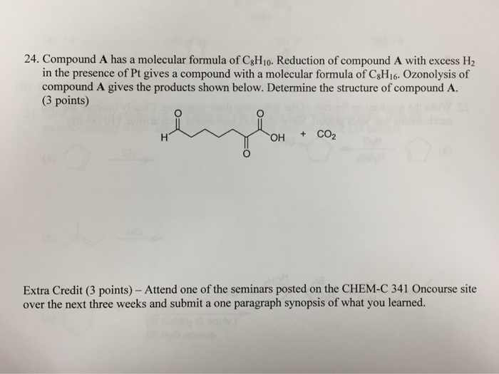 Solved 24. Compound A has a molecular formula of C8H10. | Chegg.com
