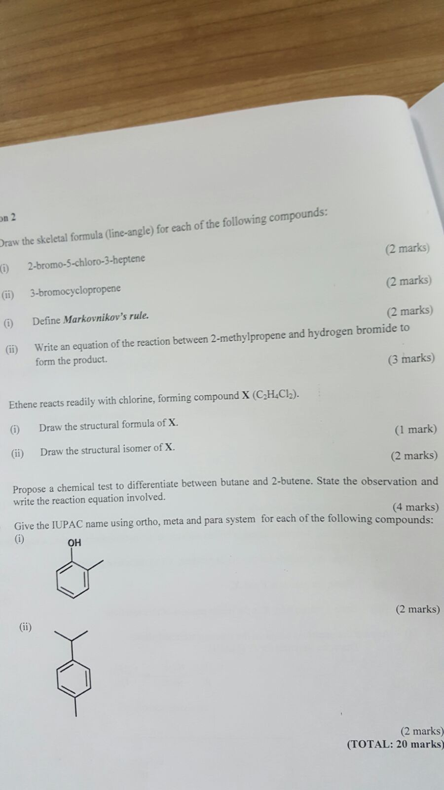 Solved Draw the skeletal formula (line-angle) for each of | Chegg.com