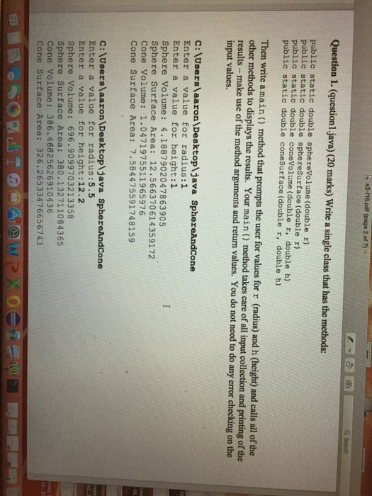 Solved Write a single class that has the methods: public | Chegg.com