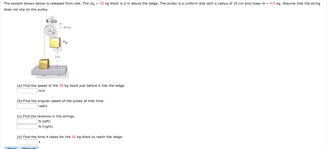 Solved The system shown below is released from rest. The m_b | Chegg.com