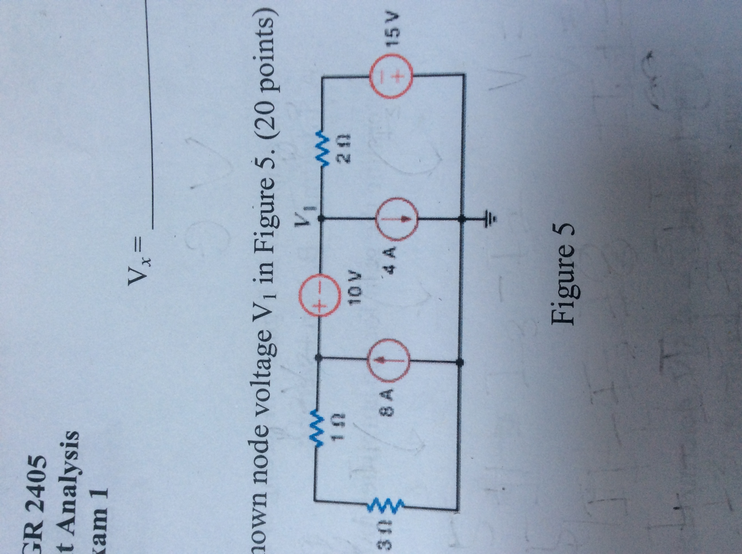 Solved Use nodal analysis to determine the unknown node | Chegg.com