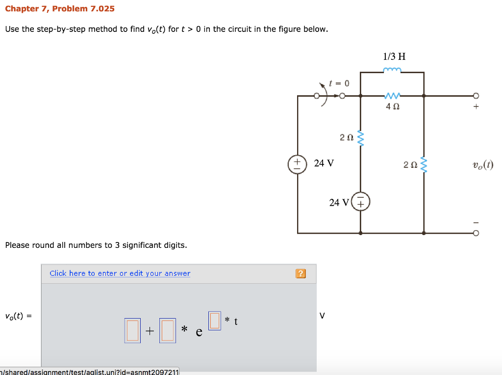 Solved Chapter 7, Problem 7.025 Use the step-by-step method | Chegg.com