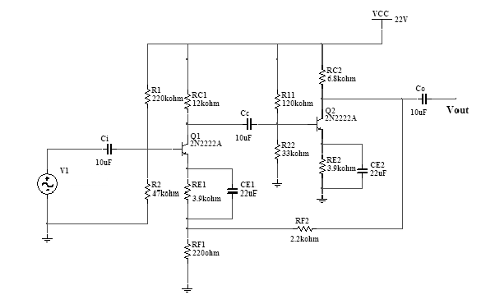 Solved Draw the circuit without feedback but the loading | Chegg.com