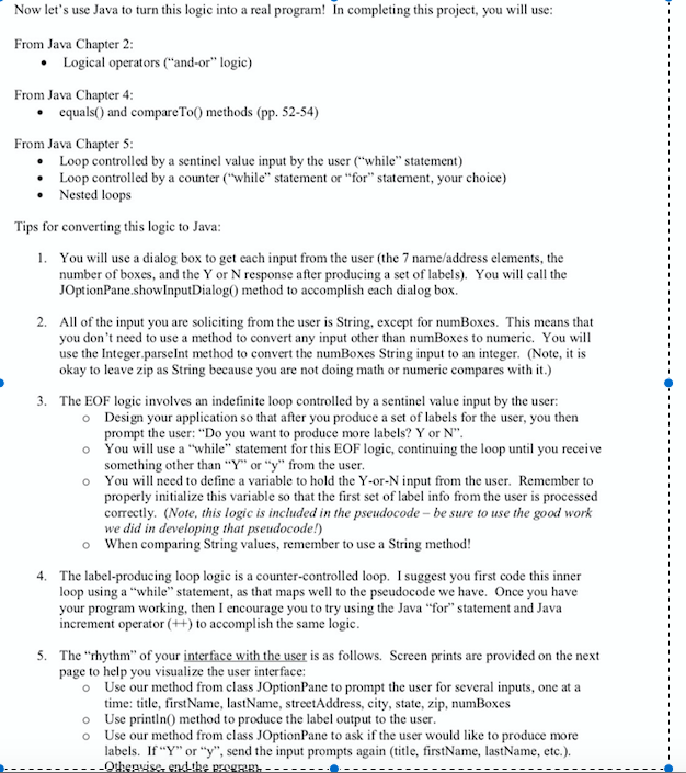 Solved Now let's use Java to turn this logic into a real | Chegg.com