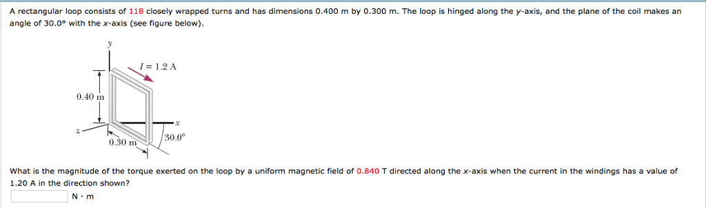 Solved A rectangular loop consists of 118 closely wrapped | Chegg.com
