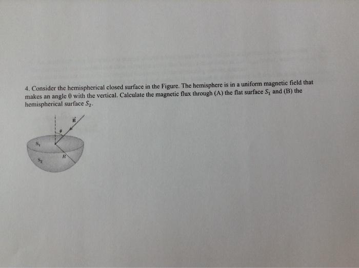 Solved 4. Consider the hemispherical closed surface in the | Chegg.com Solved 4. Consider the hemispherical closed surface in the | Chegg.com