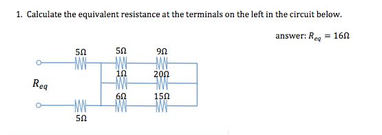 Solved Calculate the equivalent resistance at the terminals | Chegg.com