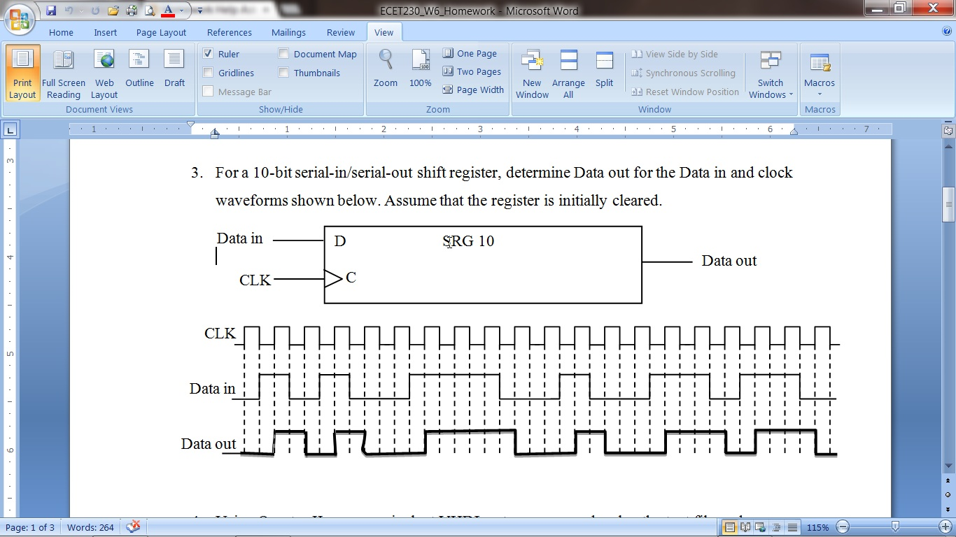 For a 10-bit serial-in/serial-out shift register, | Chegg.com