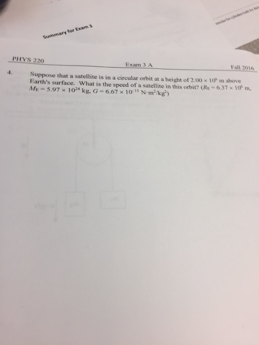 Solved Suppose That A Satellite Is In A Circular Orbit At A